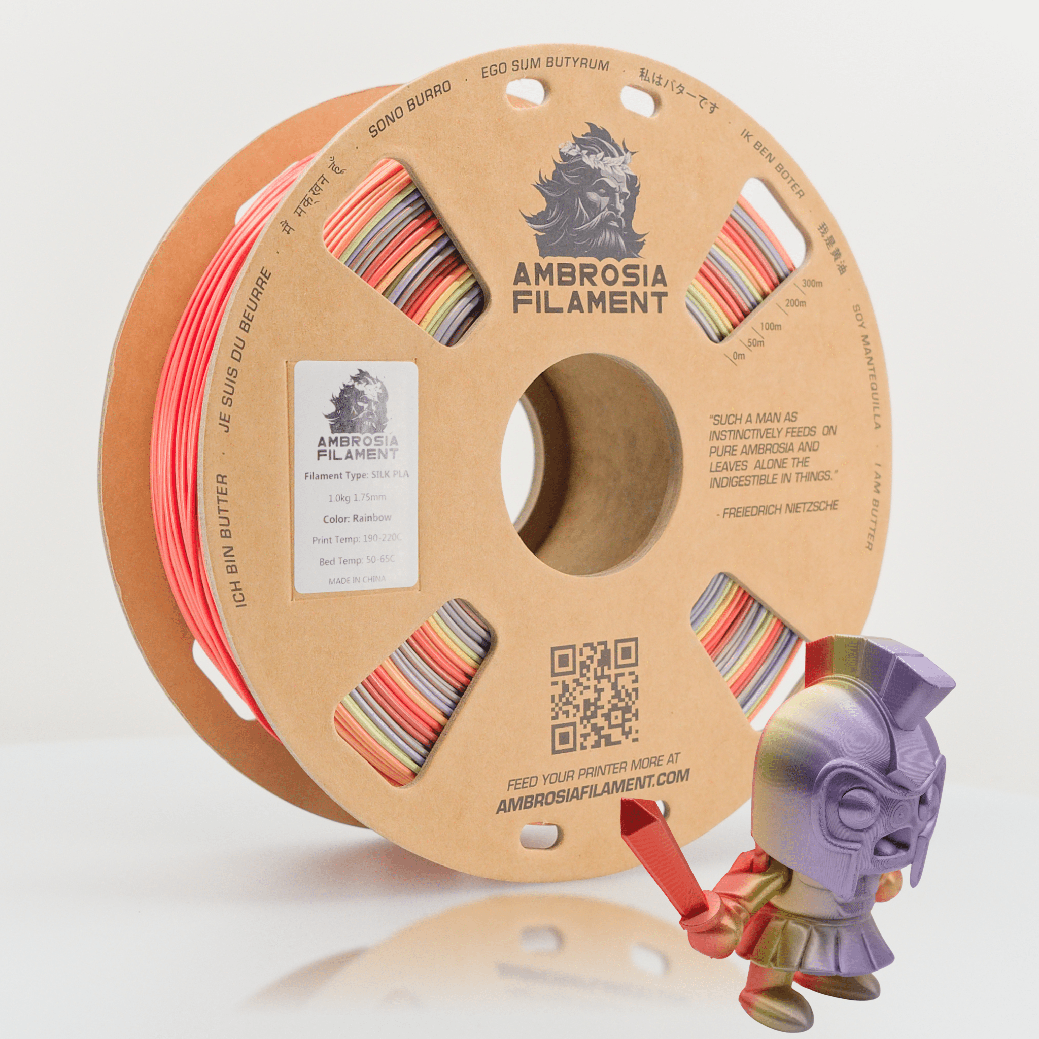 AMBROSIA SILK PLA Filament of the Gods - 1KG Bambu AMS Friendly ...